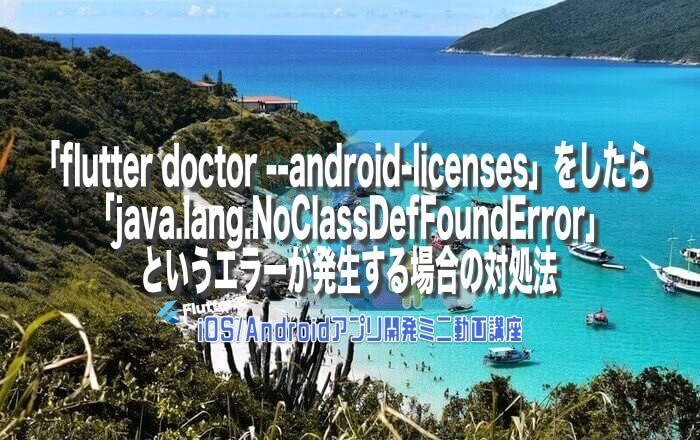 「flutter doctor –android-licenses」をしたら「java.lang.NoClassDefFoundError」というエラーが発生する場合の対処法 | みんプロ式 ...